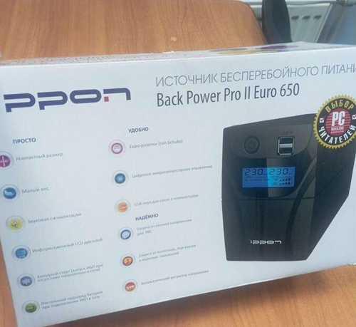 Интерактивный ибп ippon Back Power Pro II Euro 650