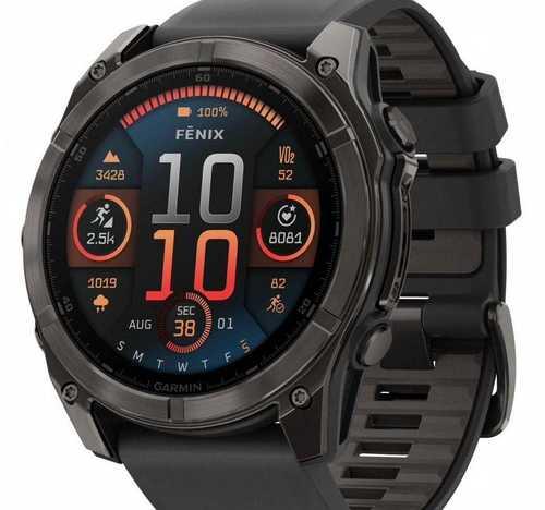 Garmin Fenix 8 — 51 мм amoled Sapphire Carbon Gray