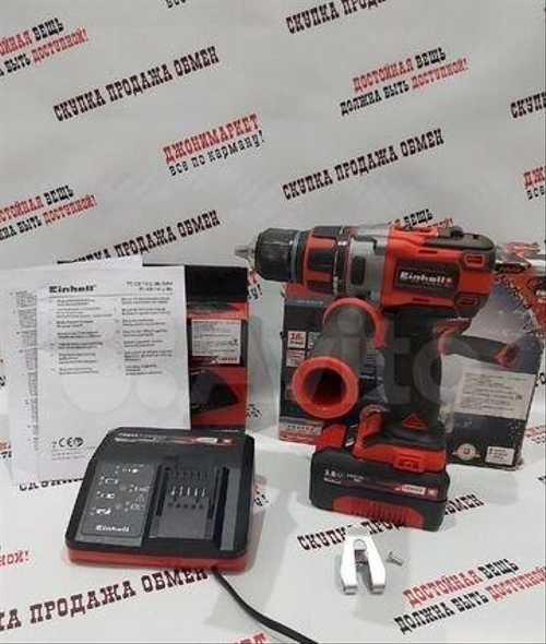 Дрель-шуруповерт einhell TE-CD 18 Li brushless NEW