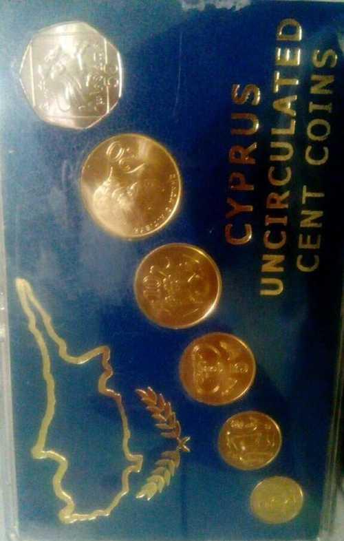 Набор 6 монет Кипр 1991-2002гг (без хождения)