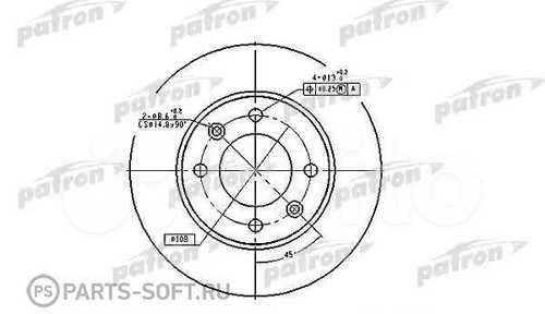 Patron PBD4185 Диск тормозной зад