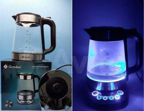 Умный электрический чайник Gemlux 2200w Подсветка