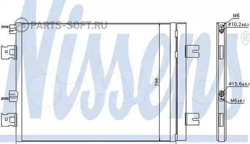 Nissens 940262 Конденсер renault logan/duster/sandero 1.4-1.6/1.5TD 04