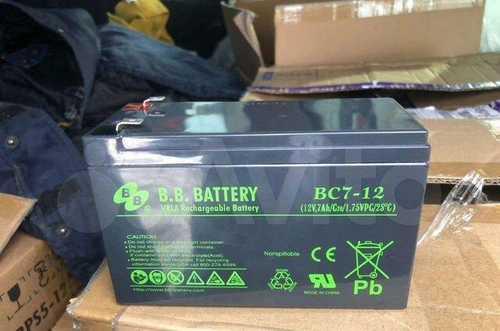 Акб для ибп bb battery 12v 7ah