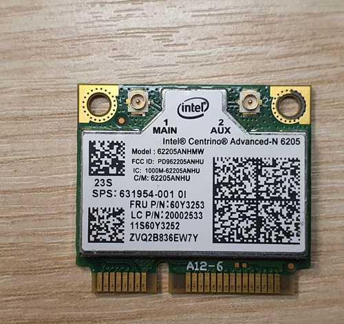 Модуль Wi-Fi Intel Centrino Advanced-N 6205