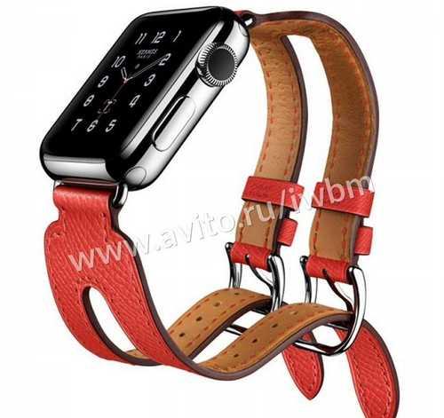 Ремешок двойной для Apple Watch 38/40 мм красный