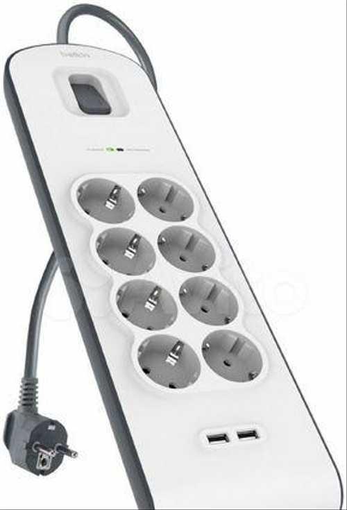 Сетевой фильтр Belkin Surge Protectors BSV804vf2M (White)