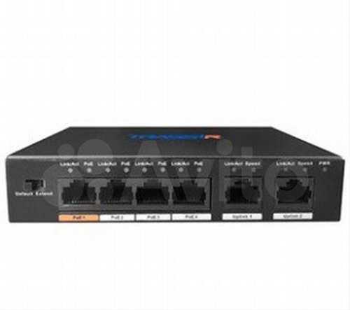 Коммутатор trassir (4x10/100, 2xSFP, PoE) #TR-NS1006-60-4PoE