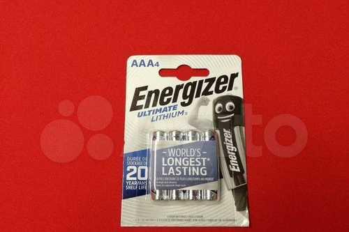 Батарейка Energizer FR03 - 4BL Ultimate Lithium (Литиевая, тип: AAA, LR03) (4/48) цена за 1 шт