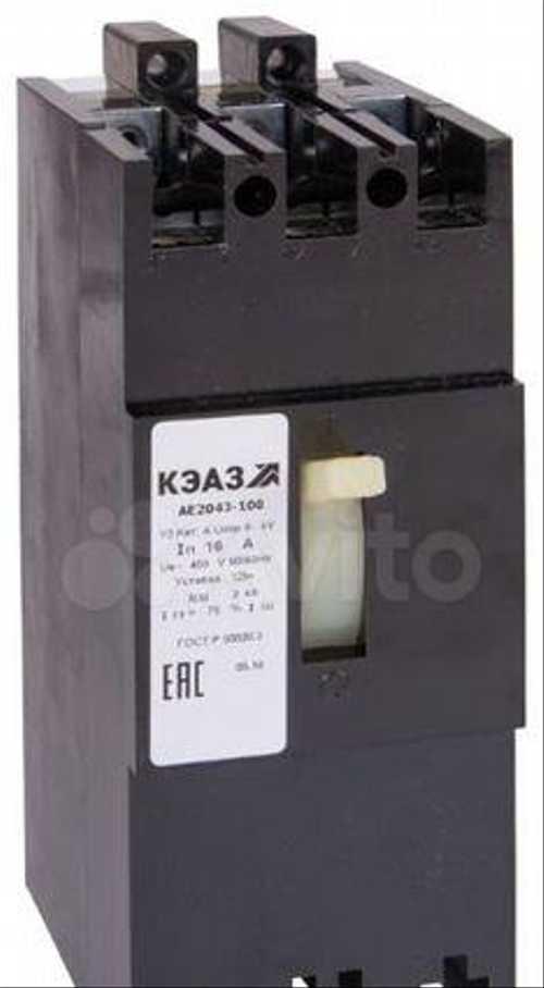 Выключатель автоматический кэаз ае2046-100 63А