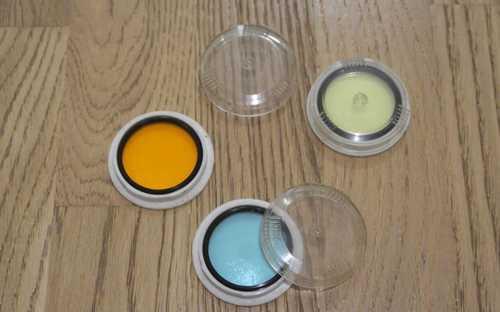 Светофильтры 40,5 мм желтый, оранжевый, голубой