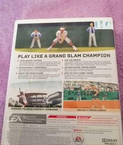Лицензионный диск Grand Slam Tennis nintendo wii
