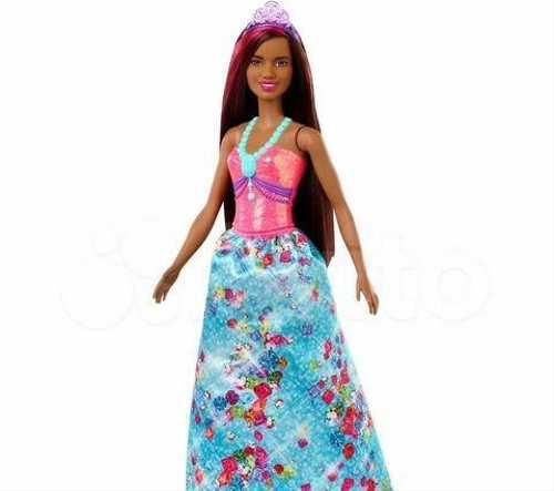 Кукла Mattel Barbie Принцесса GJK12/GJK15 брюнетка, кораловый топ