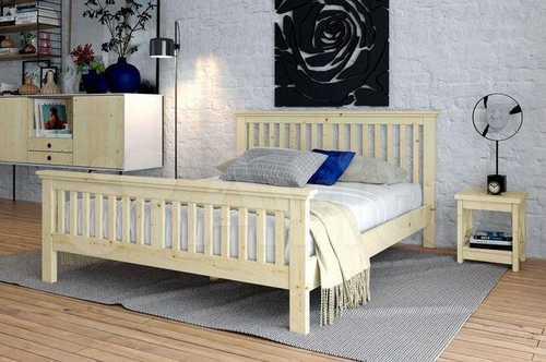 Кровати в "Скандинавском" стиле с изножьем из дере