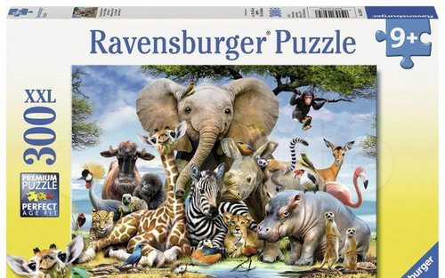 Пазл XXL Ravensburger "Африканские друзья", 300 деталей (13075)
