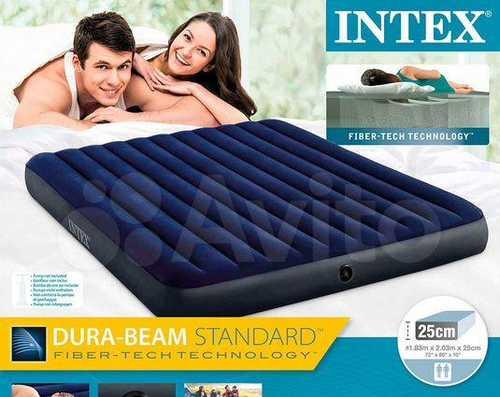 Надувной матрас Intex 183х203х25 см