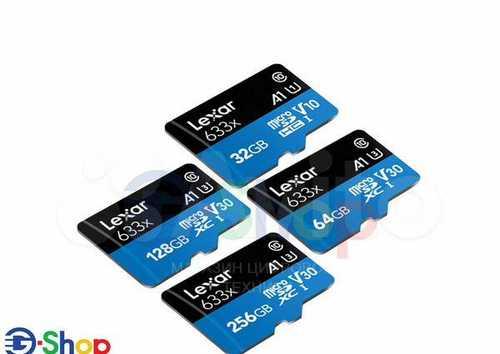 Карты памяти MicroSD Lexar U3 32-256 Gb