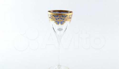 Набор бокалов для вина Astra Gold Natalia Golden Blue Decor 250мл(6 шт)