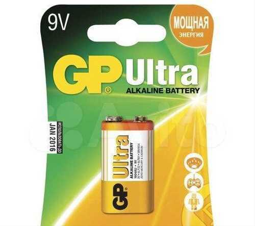 Батарейка "GP Ultra. Крона (6LR61, 6LF22, 1604A)", алкалиновая, 1 штука