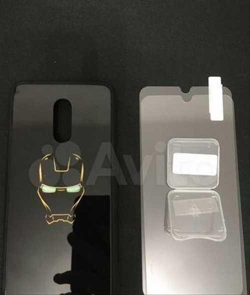 Чехол-бампер OnePlus 7, 3 защитных стекла