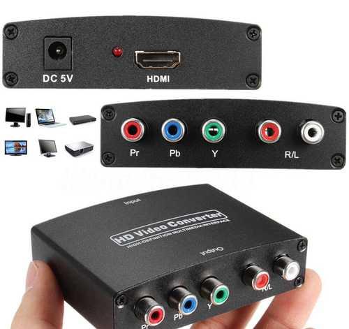 Hdmi в RGB (YPbPr) видео + R/L аудио конвертер