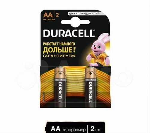 Батарейки пальчиковые "Duracell Basic аа LR6", 2 штуки