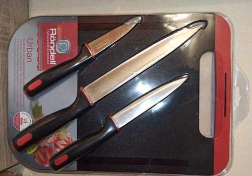 Набор кухонных ножей+доска Рондел