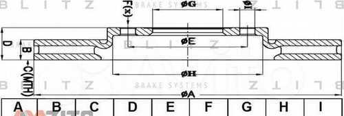 Blitz BS0310 диск тормозной передний вентилируемый