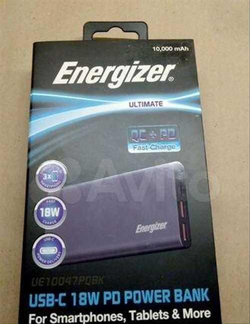 Портативный аккумулятор Energizer UE10047pqbk