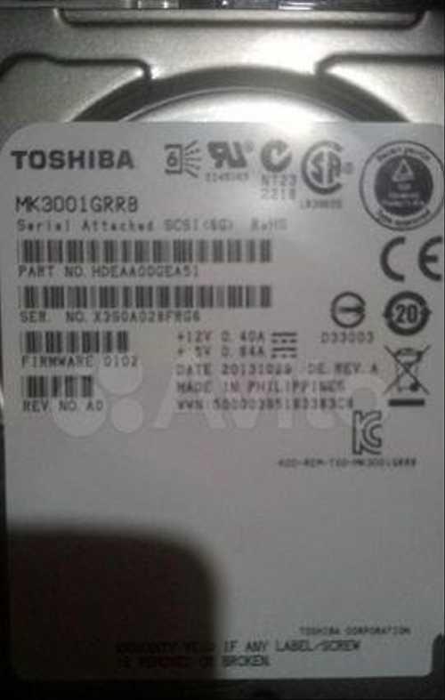 Новые серверные HDD 2.5 Toshiba MK3001grrb