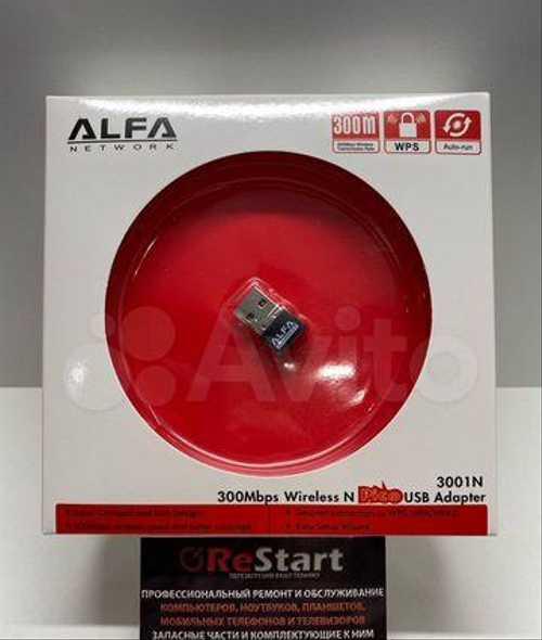 Alfa Wi-Fi Mini USB Adapater 300mbps (Новый)