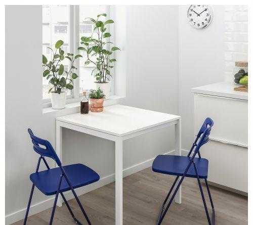 Стол, белый, 75x75 см Мельторп IKEA