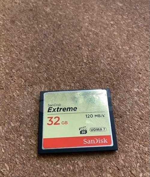 Карта памяти SanDisk Extreme CompactFlash 120MB/s