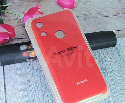 Чехол-накладка для huawei Honor 8A\Y6 2019 silicone case красный (1)