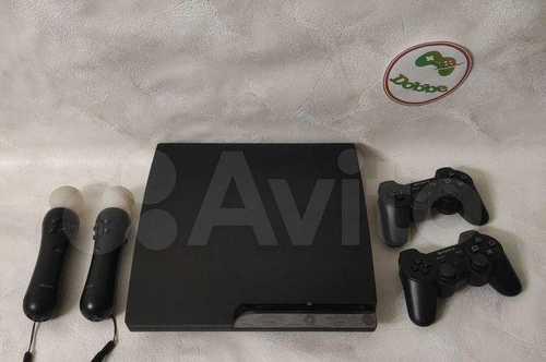 PS3 Slim 500gb + 60 игр UFC GTA fifa NHL