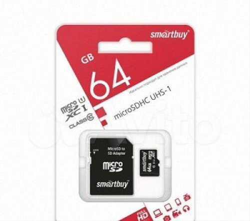Карта памяти SmartBuy 64Gb 10 class