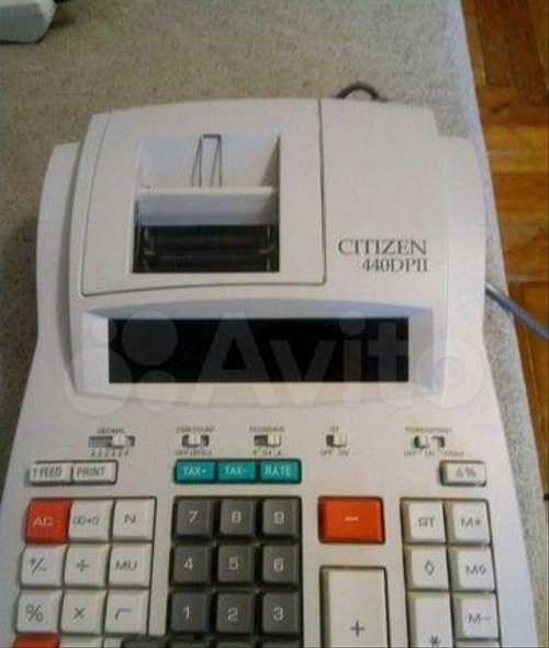 Калькулятор Citizen 440dpn, cx 126, cx 123с принте