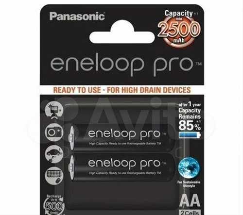 Аккумуляторы Panasonic Eneloop PRO AA 2500 mAh 2 ш