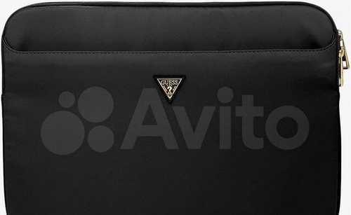 Чехол Guess Nylon with Triangle metal logo (gucs13ntmlbk) для ноутбука 13 (Black)