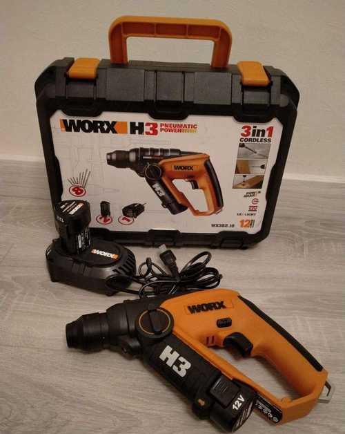 Перфоратор дрель аккумуляторный worx wx382