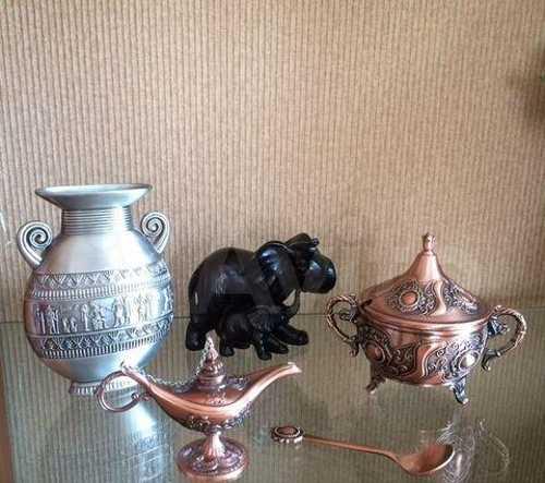 Сувенир слоны, лампа, вазочка, сахарница