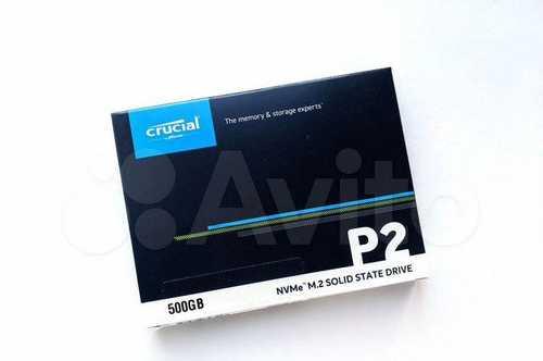 Новый NVMe m2 SSD Crucial P2 500G в пломбах
