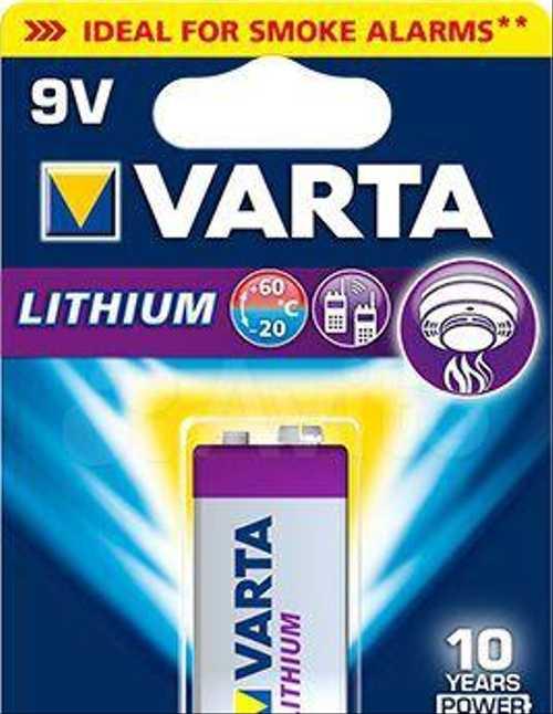 Батарейка литиевая varta Professional Lithium 9V