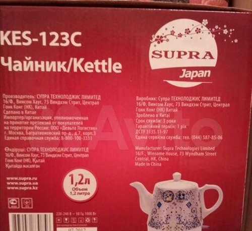 Чайник электрический керамический Supra kes-123C