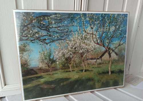 Картина "Цветущие яблони" Левитан