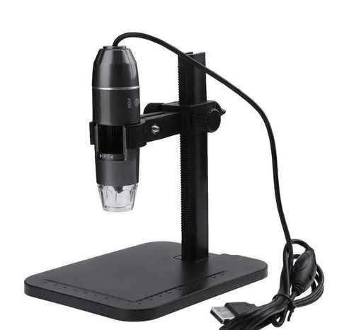 USB Микроскоп 1000x на штативе с LED подсветкой