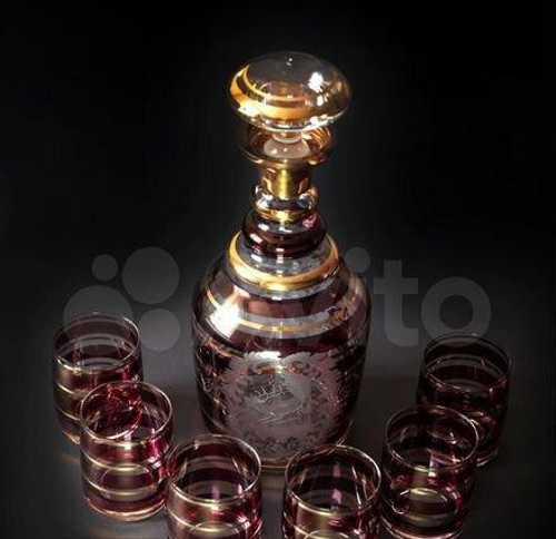 Набор Графин со стаканами Bohemia чсср