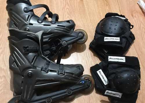 Ролики rollerblade 36-38 наколенники, налокотники