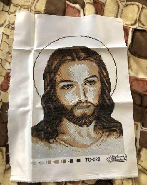 Схема для вышивки бисером «Иисус»