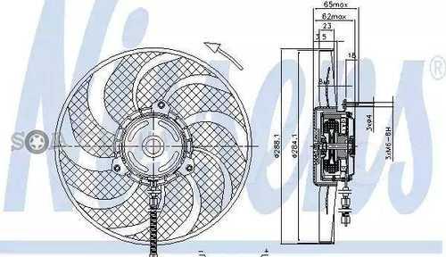 Nissens 85541 Крыльчатка с эл.мотором VW-polo 01